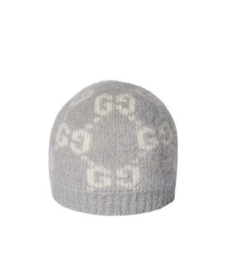 GUCCI gg alpaca wool blend scarf, grey